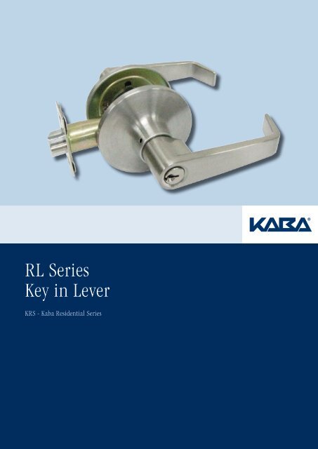 KRS Leversets Brochure - Kaba Australia