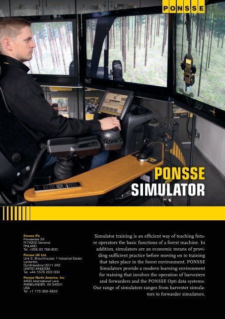 Ponsse sIMULAToR