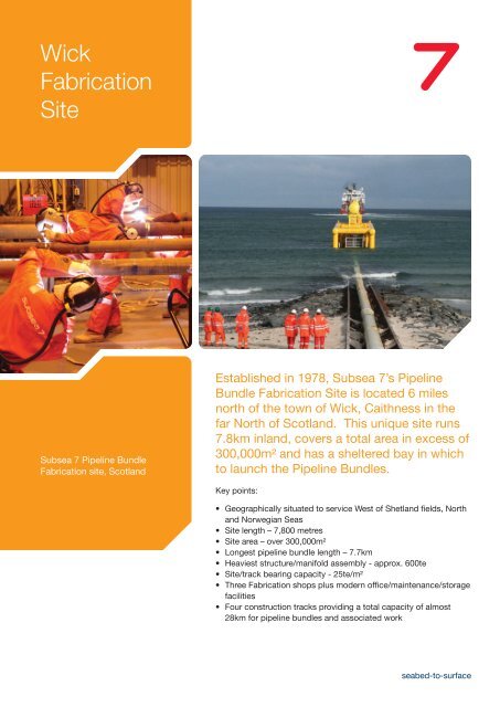 Wick Fabrication Site - Subsea 7