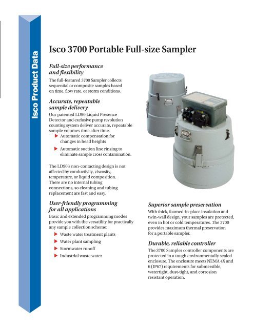 Isco 3700 Portable Full-Size Sampler