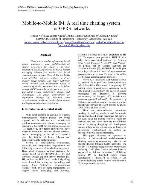 Usman Ali, Syed Junaid Nawaz, Abdul Ghafoor Khan Jadoon ...