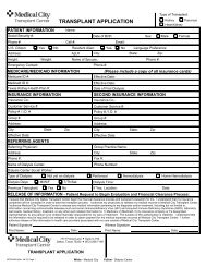 PET/CT SCAN ORDER FORM - Medical City Dallas Hospital