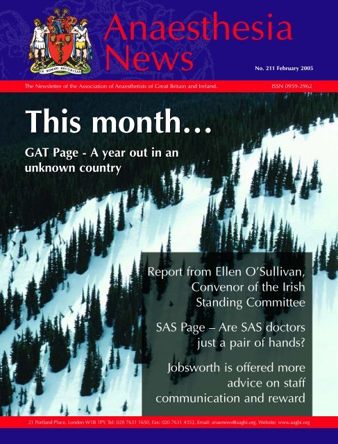 Anaesthesia News - aagbi
