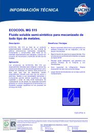 Lubricantes para Mecanizacion Fuchs ECOCOOL / ECOCUT