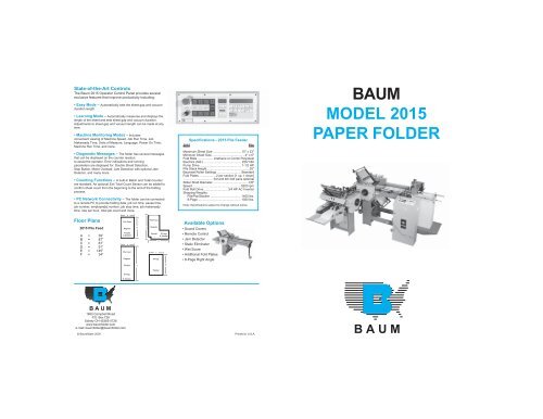 BAUM MODEL 2015 PAPER FOLDER