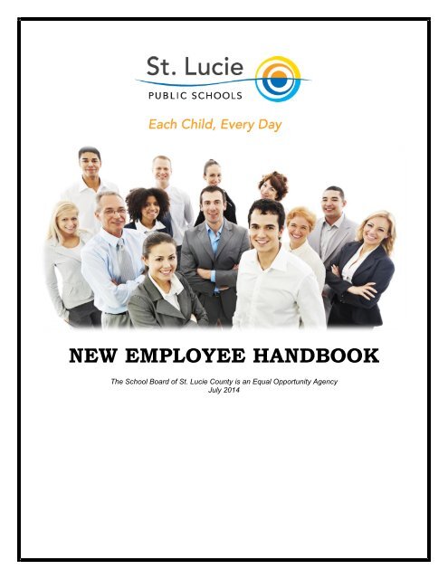 NEW EMPLOYEE HANDBOOK - St. Lucie County School Board