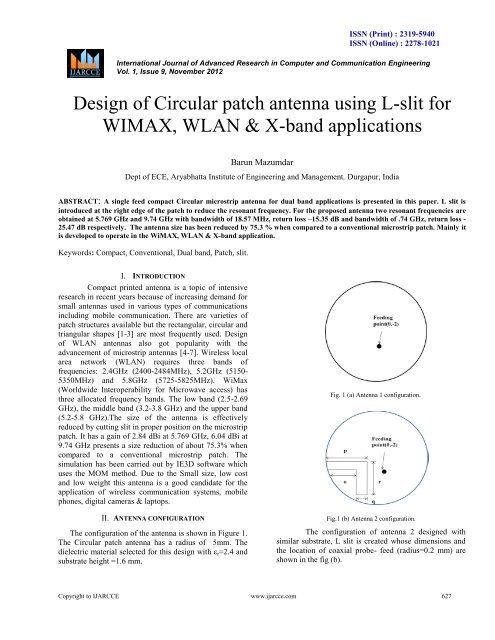 7-Design of Circular patch.pdf - Ijarcce.com