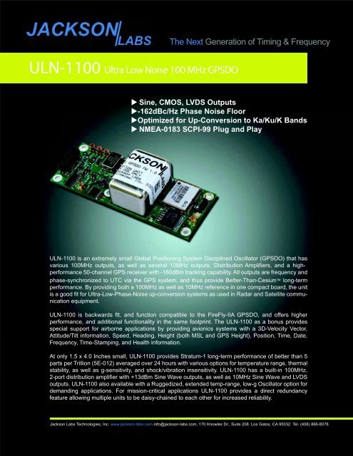 Brochure - Jackson Labs Technologies, Inc.