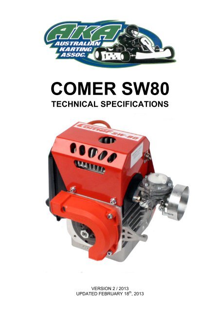 COMER SW80 - Australian Karting Association
