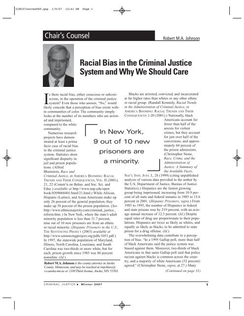 Racial Bias in the Criminal Justice System and Why We Should Care