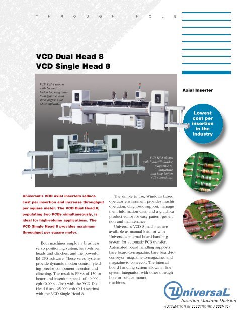 VCD Dual Head 8 VCD Single Head 8 - Universal Instruments ...