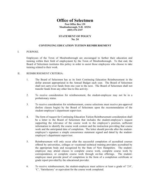 Continuing Education Reimbursement Letter Sample Sample Authorization