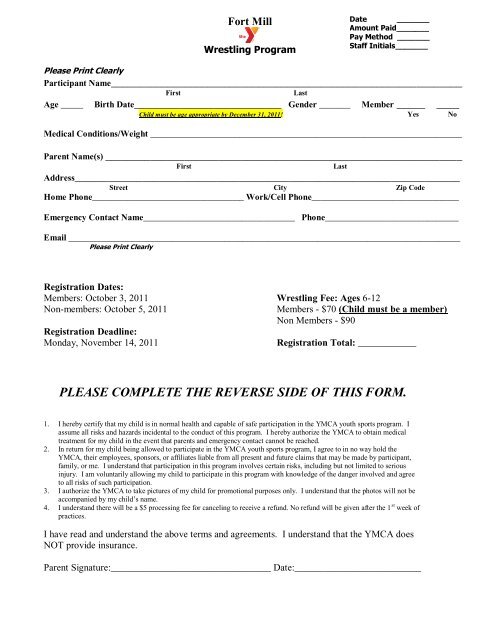 PLEASE COMPLETE THE REVERSE SIDE OF THIS FORM.