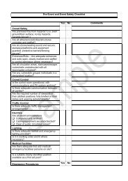 Event Safety Management Checklist