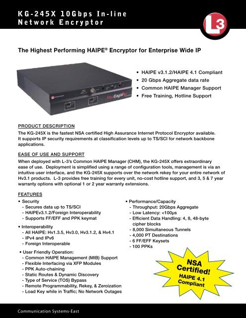 KG-245X - L-3 Communications