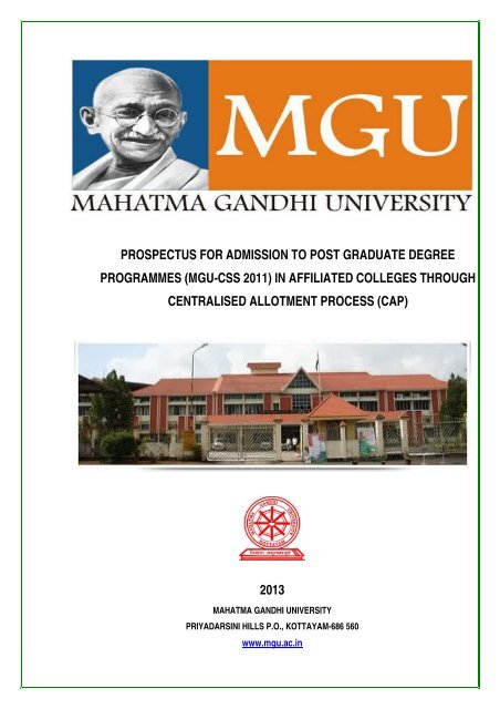 prospectus - Mahatma Gandhi University