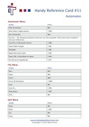 Handy Reference Card #2 - OS X Keyboard Shortcuts