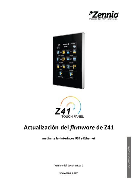 Actualización del firmware – Z41 - Zennio