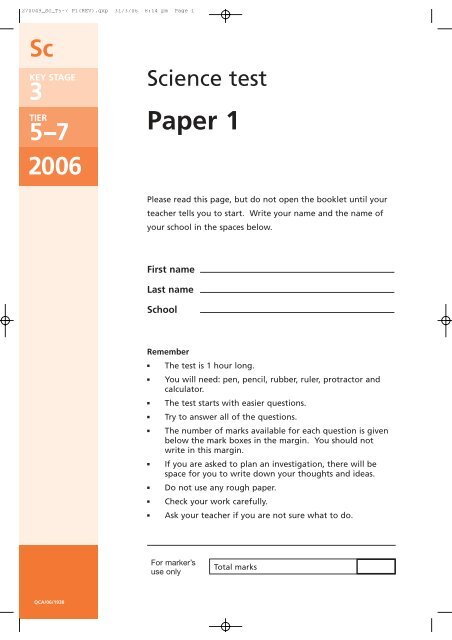 Paper 1 - Test Papers