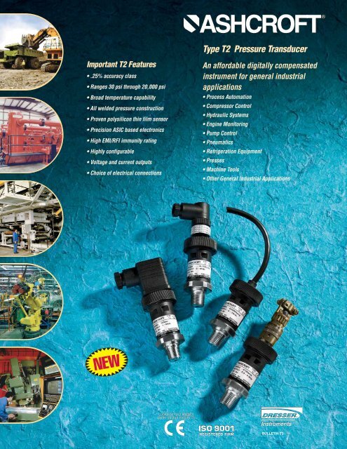 Pressure Transducer Type T2 - Temp-Press Inc