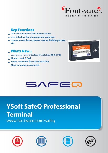 YSoft SafeQ Professional Terminal - Fontware