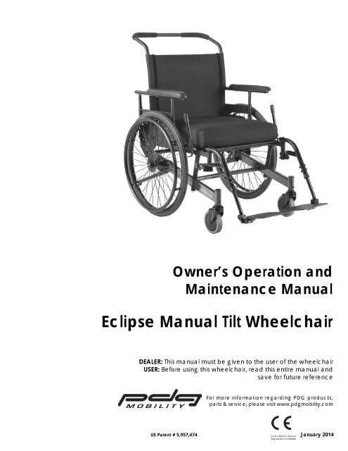 Eclipse Manual Wheelchair - PDG Mobility Technologies