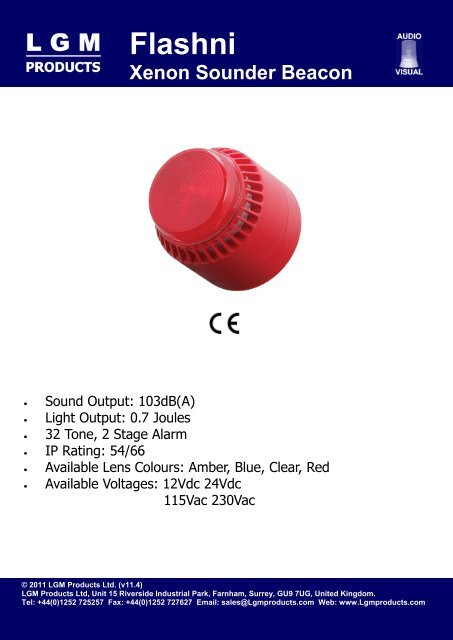 Flashni Marine Sounder Beacon 1 Joule - LGM Products Ltd