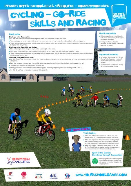 cycling - Go-Ride skills and Racing - School Games