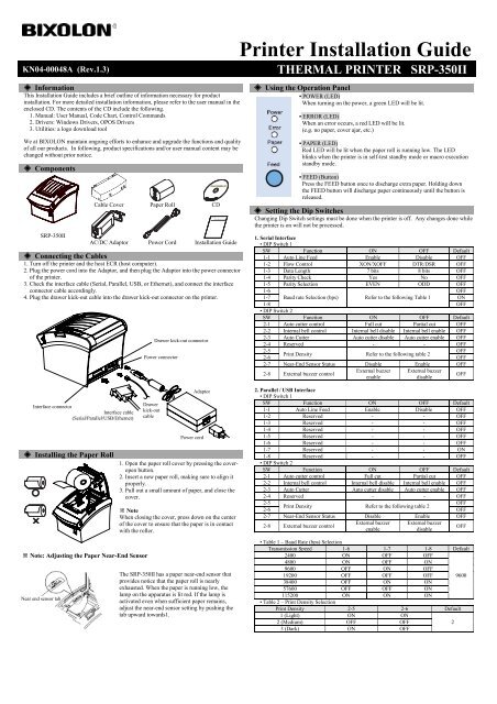 srp-350ii_ig_usaeuro_rev_1_3.pdf (Usaeuro) - BIXOLON