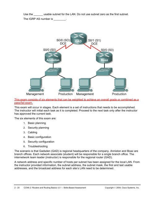 CCNA 1 Instructor's Guide - W3service.net