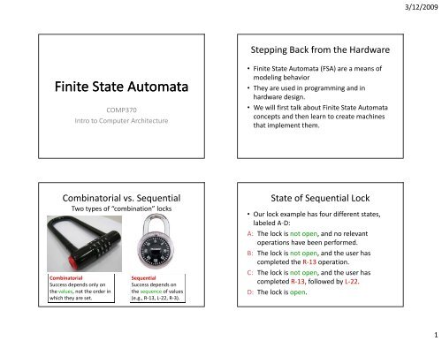 Finite State Automata