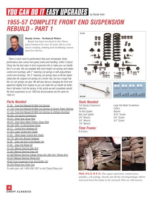 1955-57 complete front end suspension - Eckler's Classic Chevy