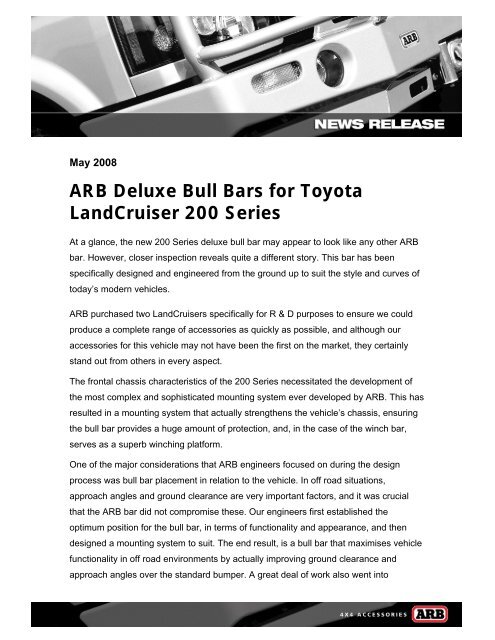 ARB Deluxe Bull Bars for Toyota LandCruiser 200 Series