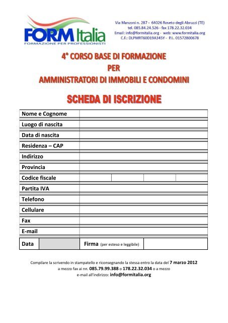 Nome e Cognome Luogo di nascita Data di ... - Geco.abruzzo.it