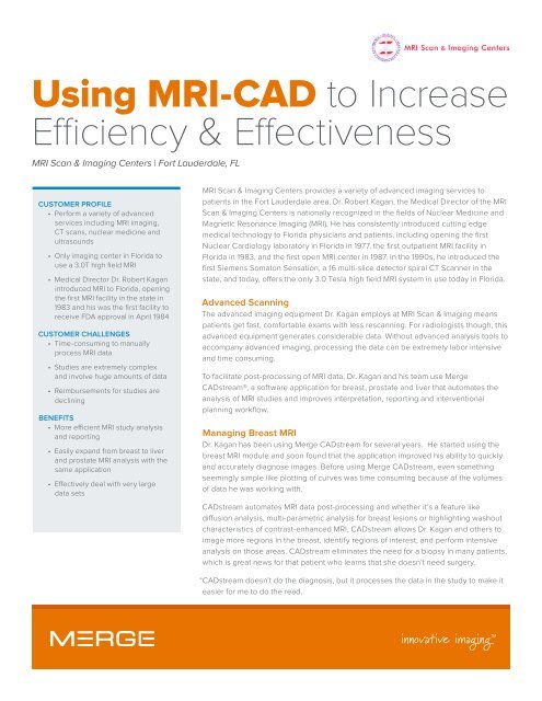 Using MRI-CAD to Increase Efficiency ... - Merge Healthcare