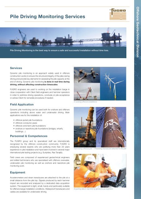 Pile Driving Monitoring Services - Loadtest