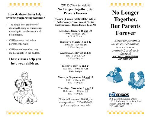 Parenting After Divorce Brochure 2012 - Polk County - University of ...