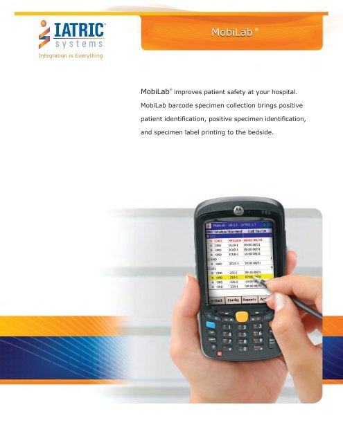 MobiLab Brochure - Iatric Systems, Inc.