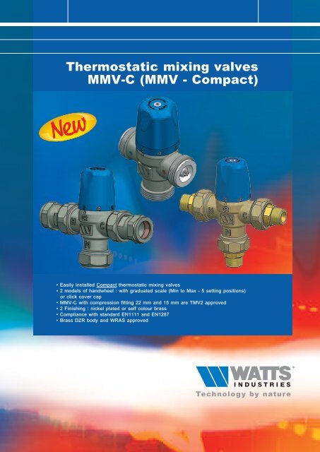 Thermostatic mixing valves MMV-C (MMV - Compact)