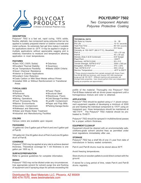 PolyEuro 7502 - Best Materials