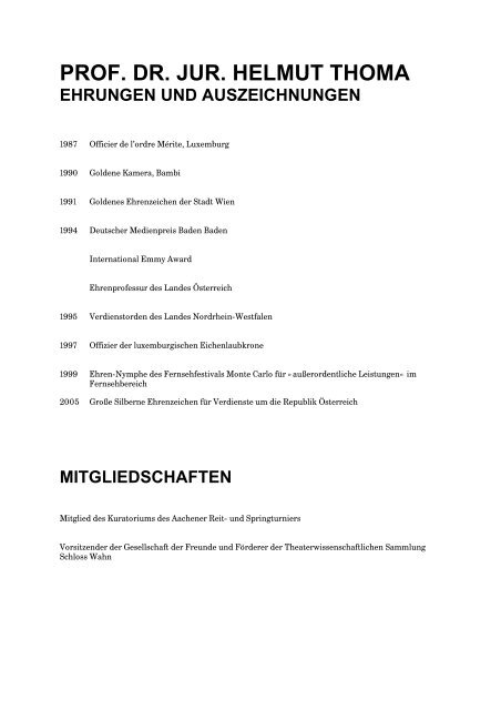 PROF. DR. JUR. HELMUT THO