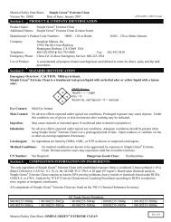MSDS for Simple Green All-PurposeCleaner