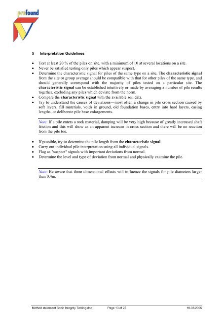 Characteristic Signal 3.8