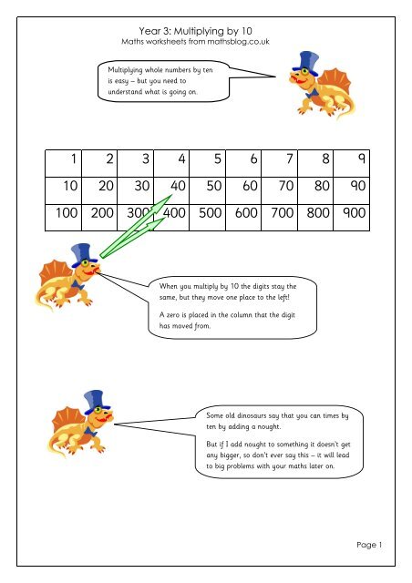 Multiply by ten - Maths Blog