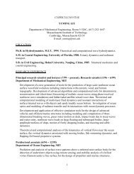 Curriculum Vitae - MIT Department of Mechanical Engineering