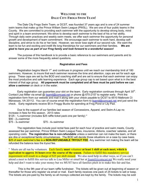 Handbook - Dale City Swim Team