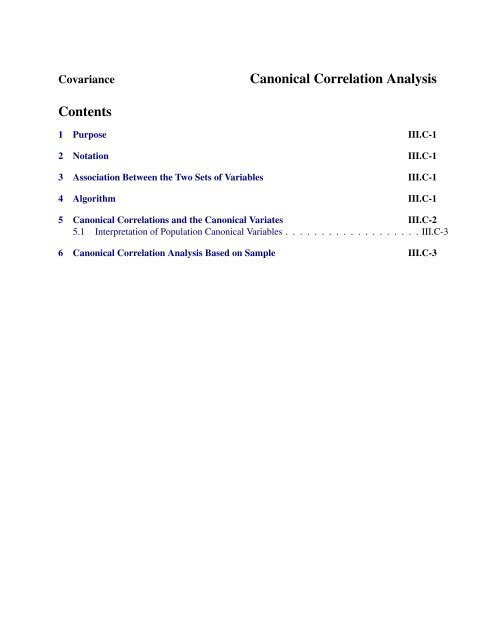 Canonical Correlation Analysis