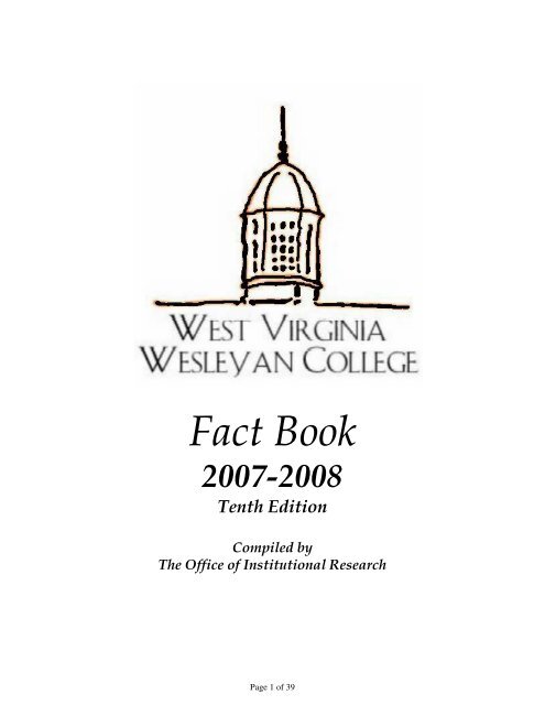 Fact Book Document 2007-2008 - West Virginia Wesleyan College