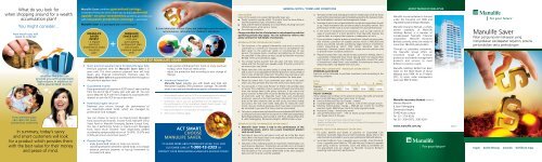 Manulife Saver - Manulife Insurance Berhad