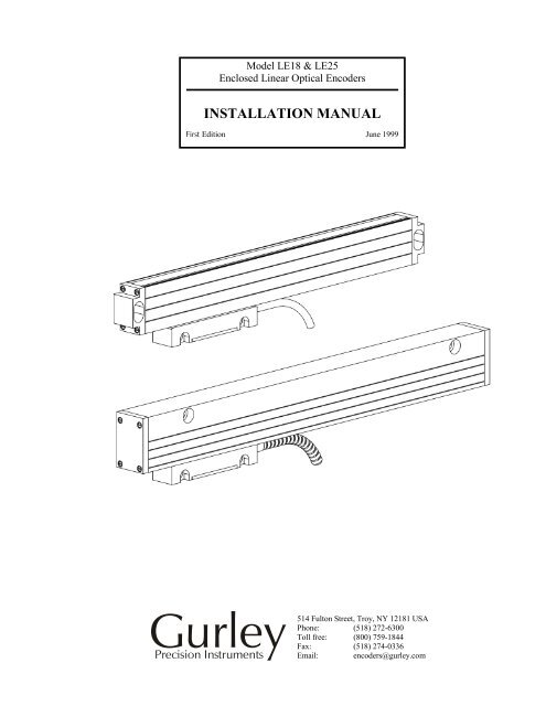 Manual - Gurley Precision Instruments